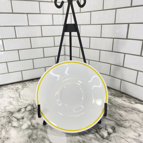 Corelle | Dining | Corelle April Flowers Saucer Yellow Band Line 625 ...